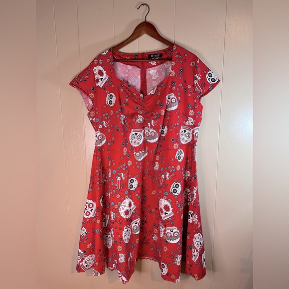 Oten | Dresses | Oten Dia De Los Muertos Sugar Skull Dress | Poshmark